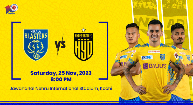ISL 2023-24 Tickets: Kerala Blasters FC vs Hyderabad FC Tickets Jawaharlal Nehru International ...